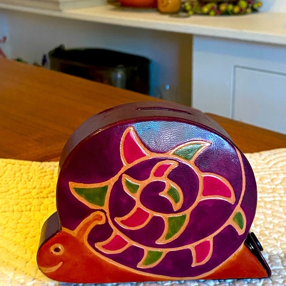 Other | Small Leather Snail Bank | Poshmark